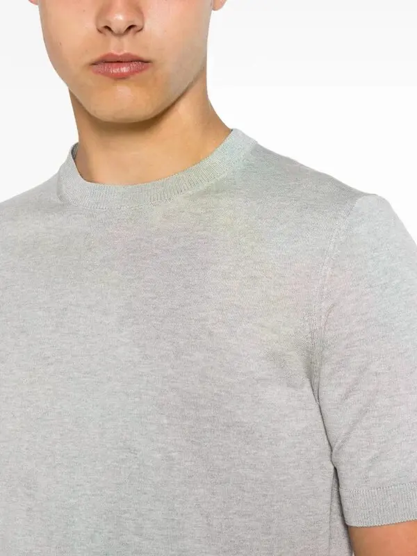 FERRANTE Short-sleeve Knit Sweater