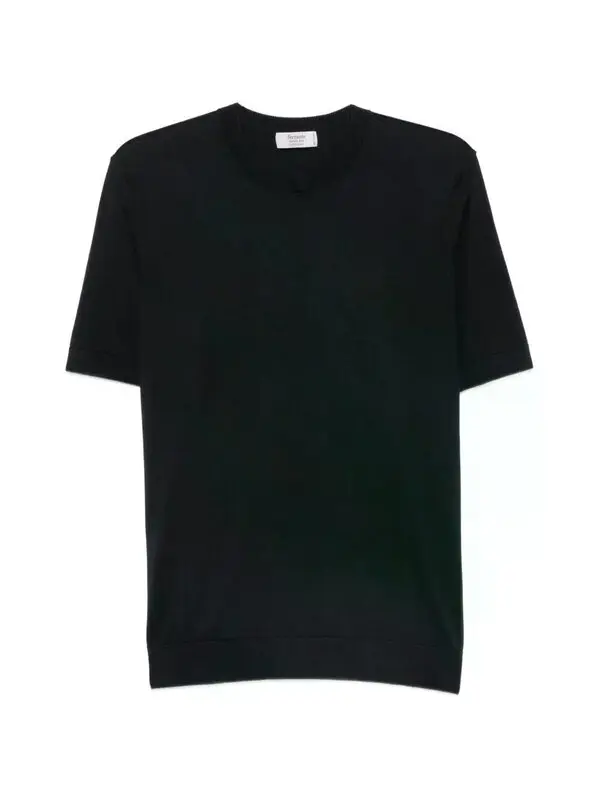 FERRANTE Short-sleeve Crew Neck Sweater - Blue