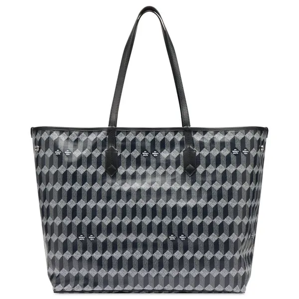 AU DEPART Tote No.55 Reversible Tote Bag With Monogram And Detachable Pouch - Black/navy