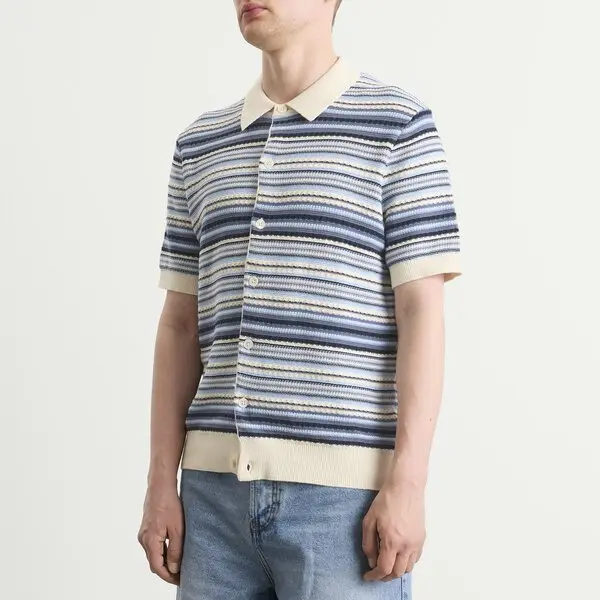Nn07 Nolan Striped Polo Cardigan