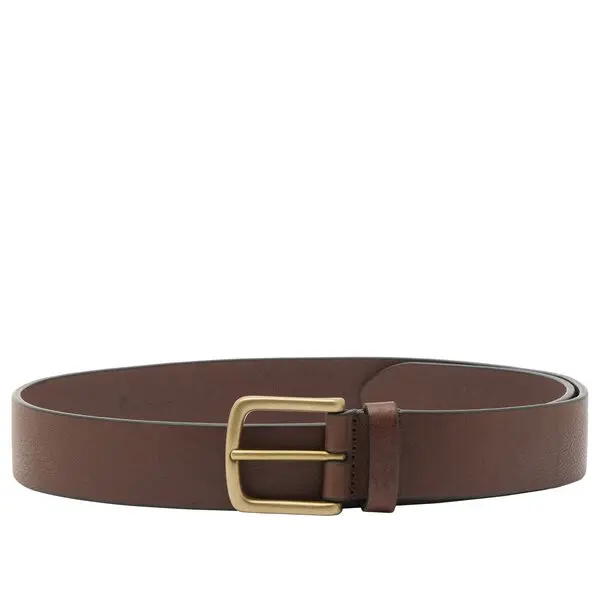 Anderson's Casual Leather Belt With Polished Buckle - Brown