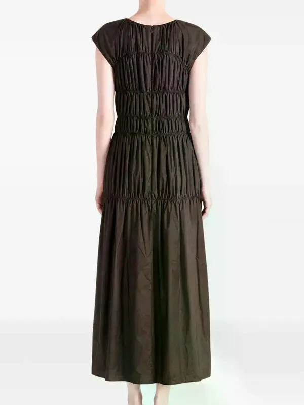 AMOMENTO Shirred Tiered Dress