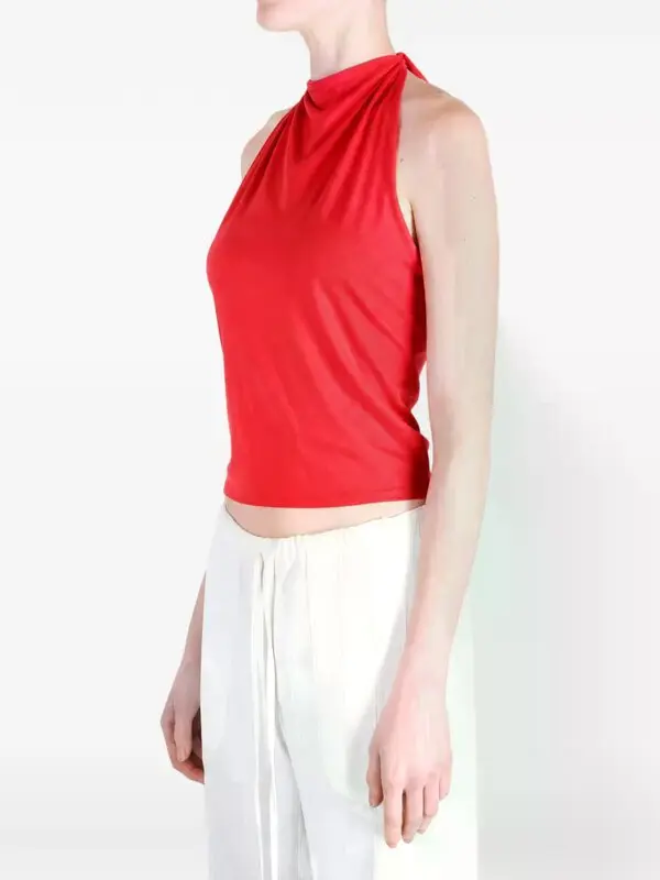 AMOMENTO Gathered Halterneck Top