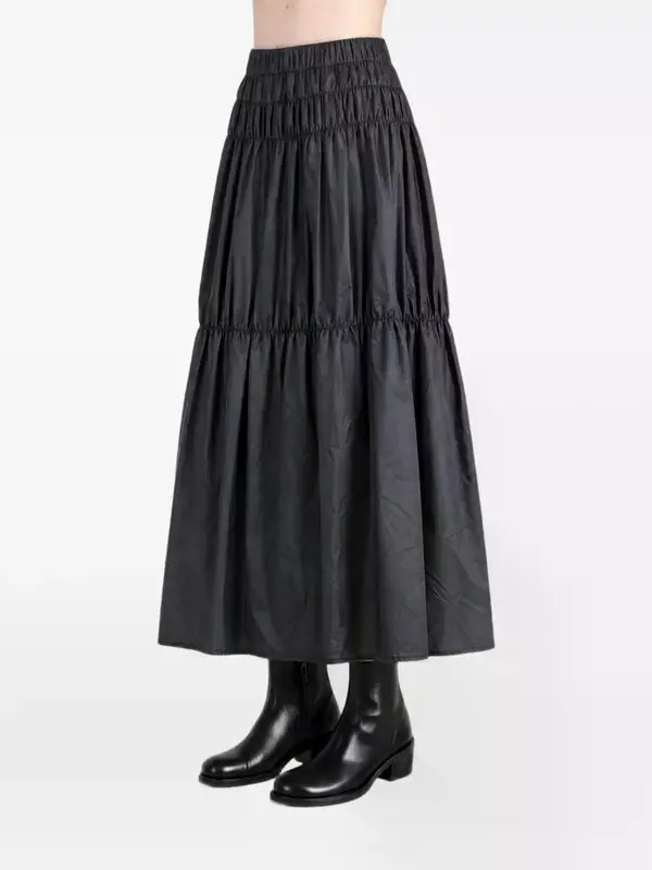 AMOMENTO Shirred Tiered Skirt