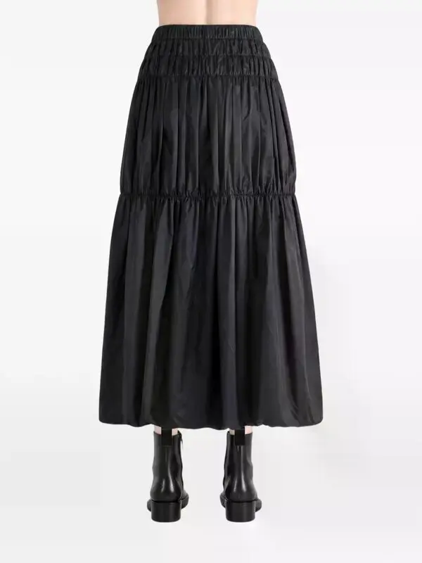 AMOMENTO Shirred Tiered Skirt