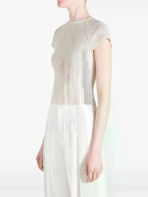 AMOMENTO Plissé Raglan-sleeve T-shirt