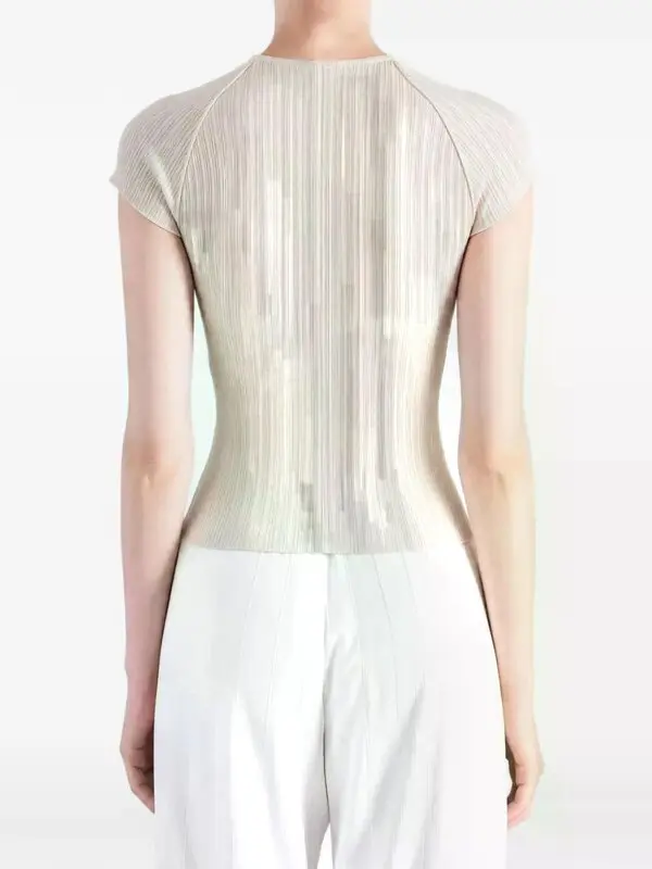 AMOMENTO Plissé Raglan-sleeve T-shirt