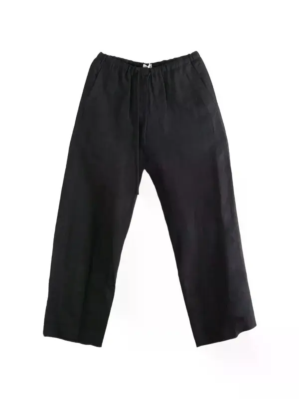 AMOMENTO Drawstring Palazzo Pants