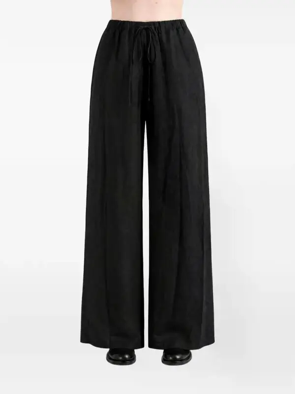 AMOMENTO Drawstring Palazzo Pants