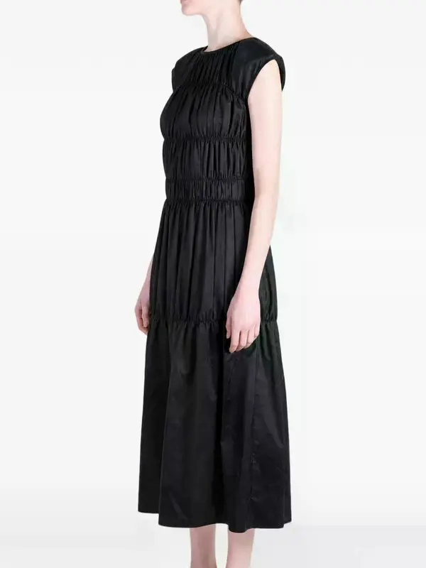 AMOMENTO Ruched Tiered Dress