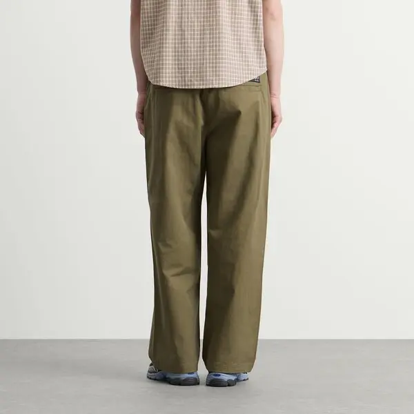 BUTTER GOODS Wide Leg Cotton Twill Trousers
