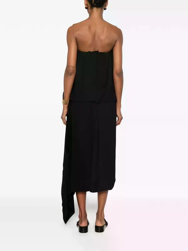 Carven Strapless Asymmetric Midi Dress