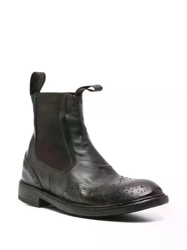 Moma Brogue Detail Chelsea Boots