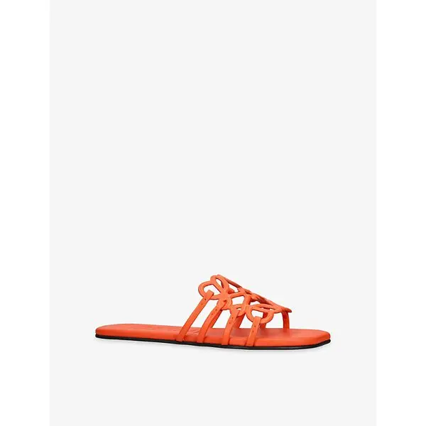 Loewe Petal Anagram Leather Slides