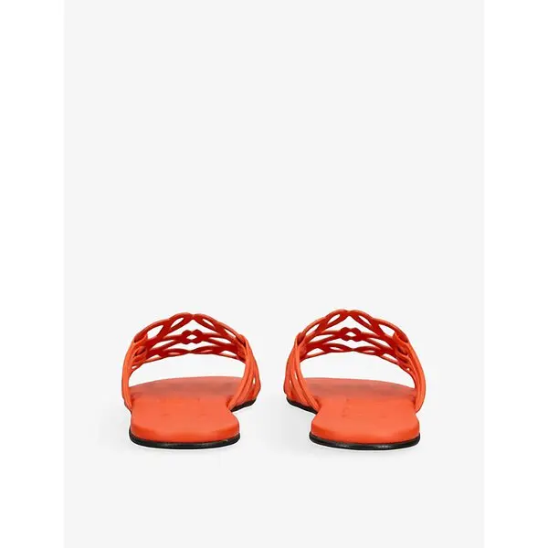 Loewe Petal Anagram Leather Slides