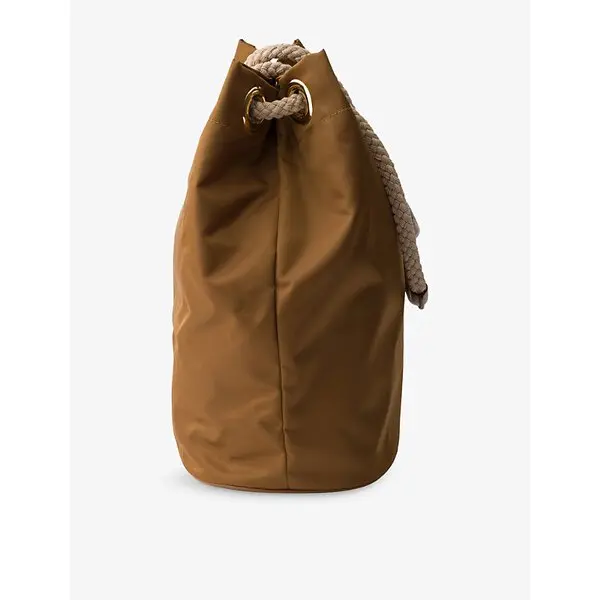 Prada Re-nylon Woven Bucket Bag - Brown
