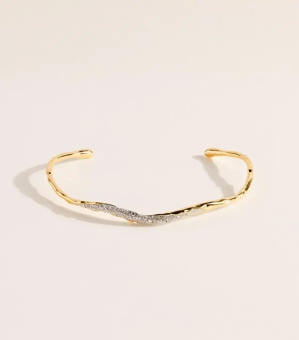 Alexis Bittar Solanales Skinny Collar Necklace With Pavé Crystals - Gold