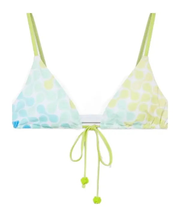 Casablanca Sea Printed Triangle Bikini Top - Color