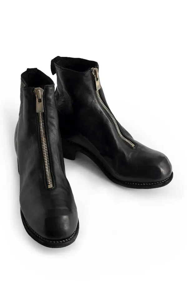 Guidi Distressed-effect Mid-heel Boots
