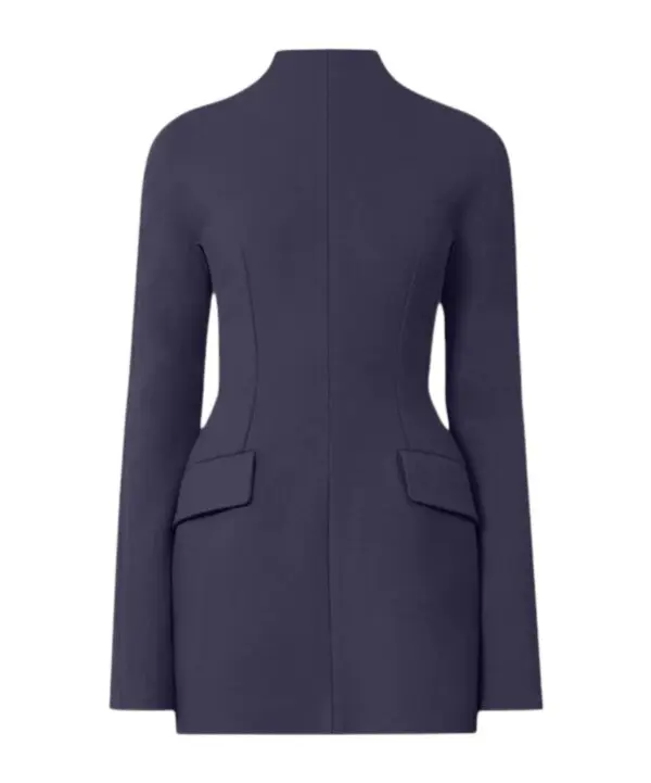 Sportmax High-neck Mini Dress With Flap Pockets