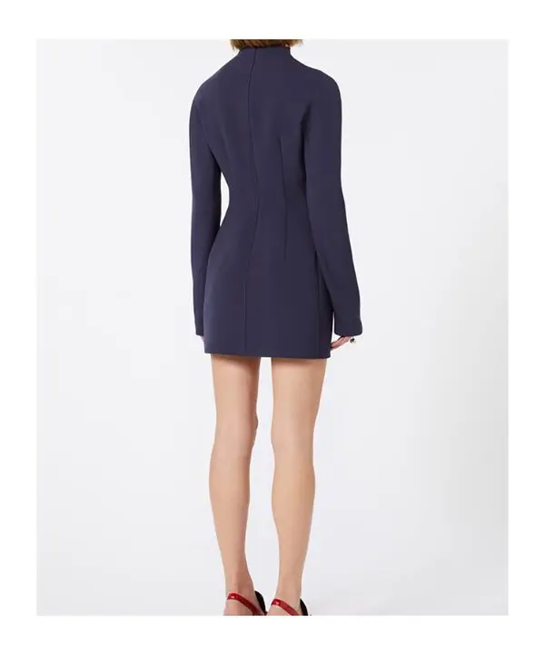 Sportmax High-neck Mini Dress With Flap Pockets