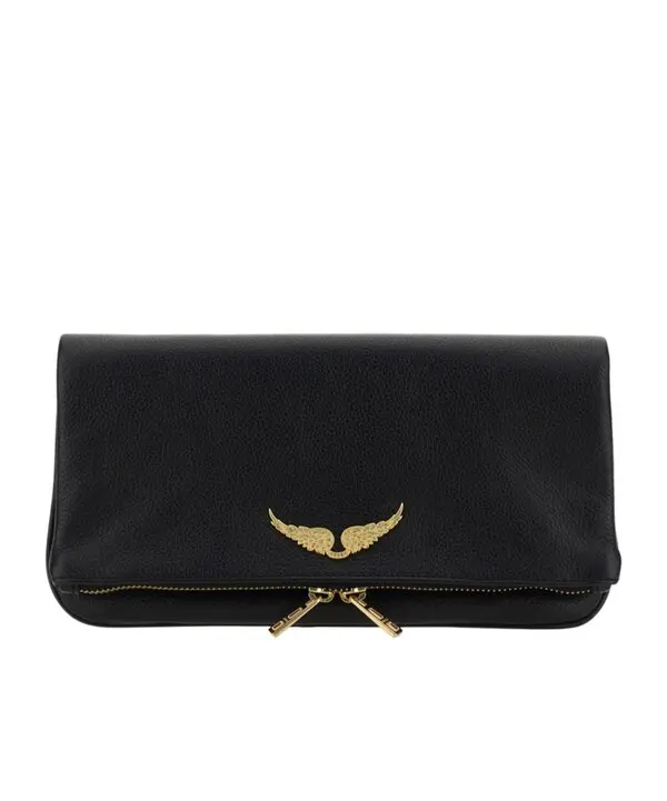 Zadig&Voltaire Voltaire Rock Logo Plaque Clutch Bag