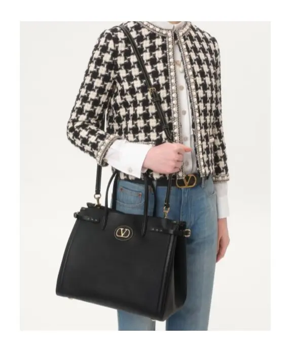 Valentino Garavani Antibes Medium Tote Bag - Black