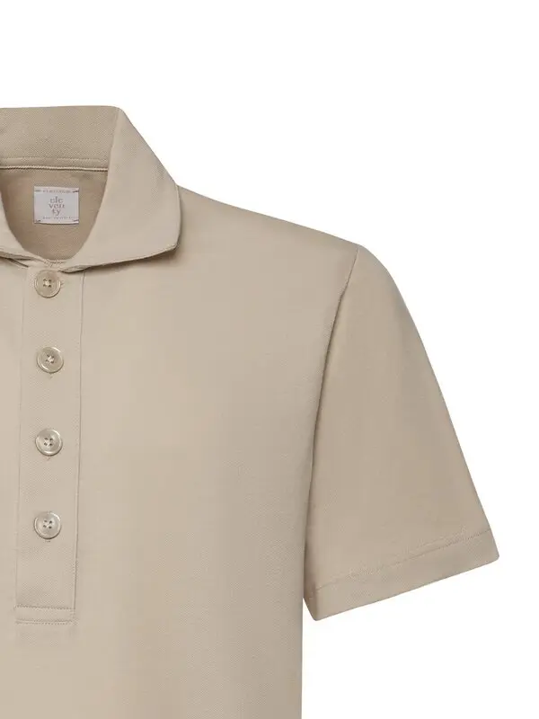 Eleventy Buttoned Collar Polo Shirt - Nude