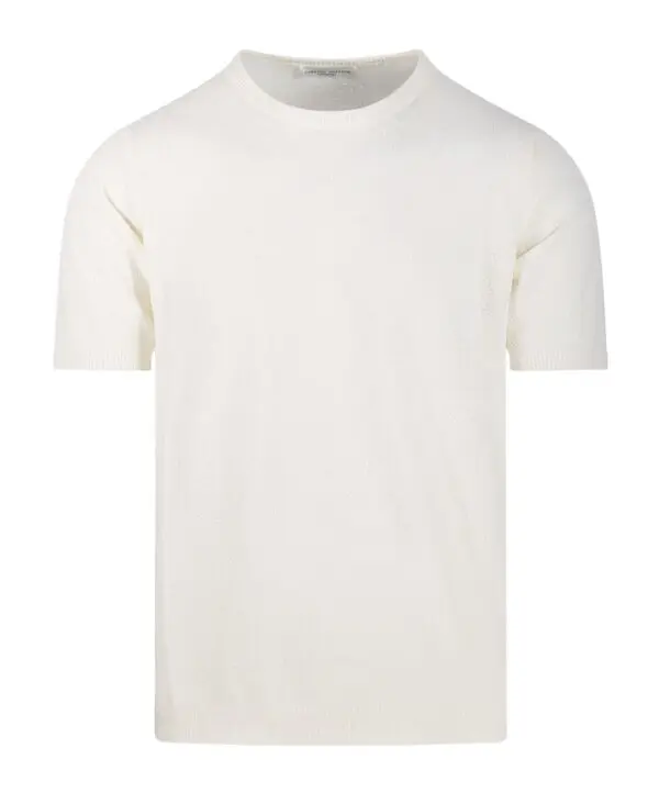 ROBERTO COLLINA Round Neck Short Sleeve Sweater