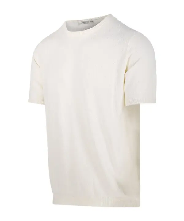 ROBERTO COLLINA Round Neck Short Sleeve Sweater