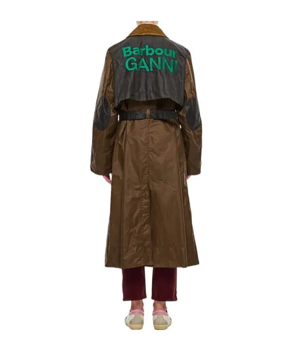 Barbour X Ganni Waxed Trench Coat