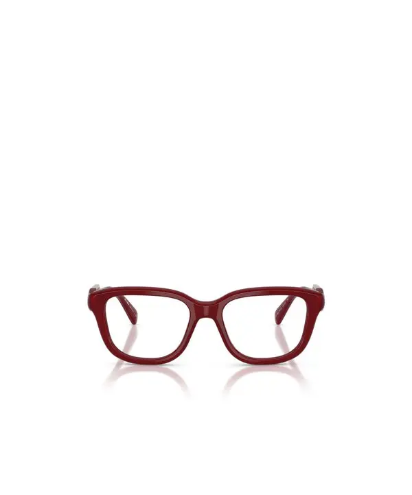 Miu Miu Rectangle Full Rim Eyeglasses - Red