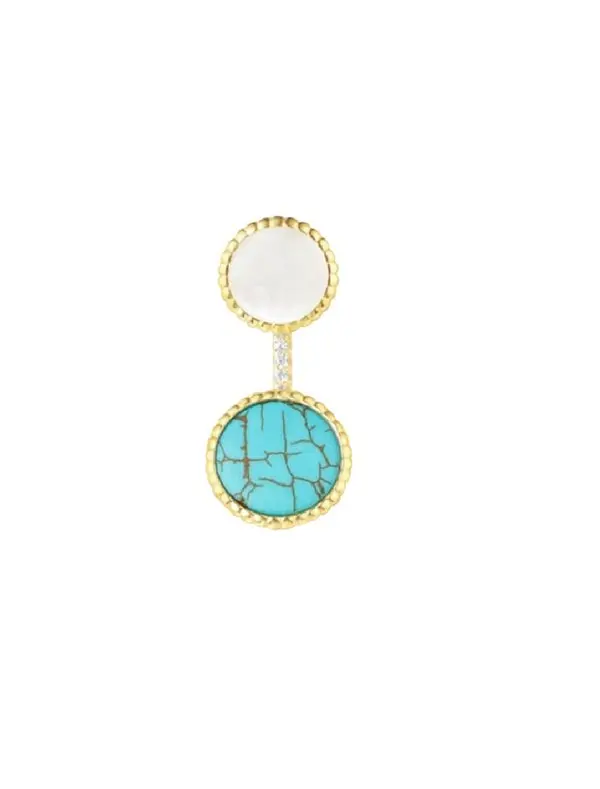 APM MONACO Sterling Silver Turquoise Pendant Earrings