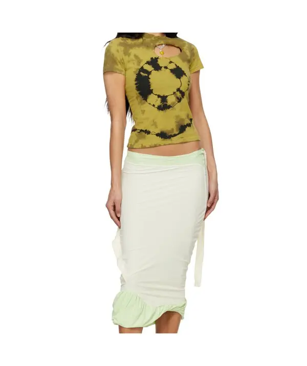 Ottolinger Tie-dye Crew Neck T-shirt With Cutout Detail