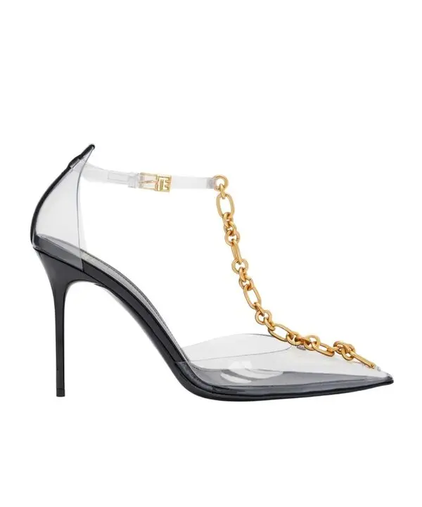 Balmain Chain-link Transparent Pumps