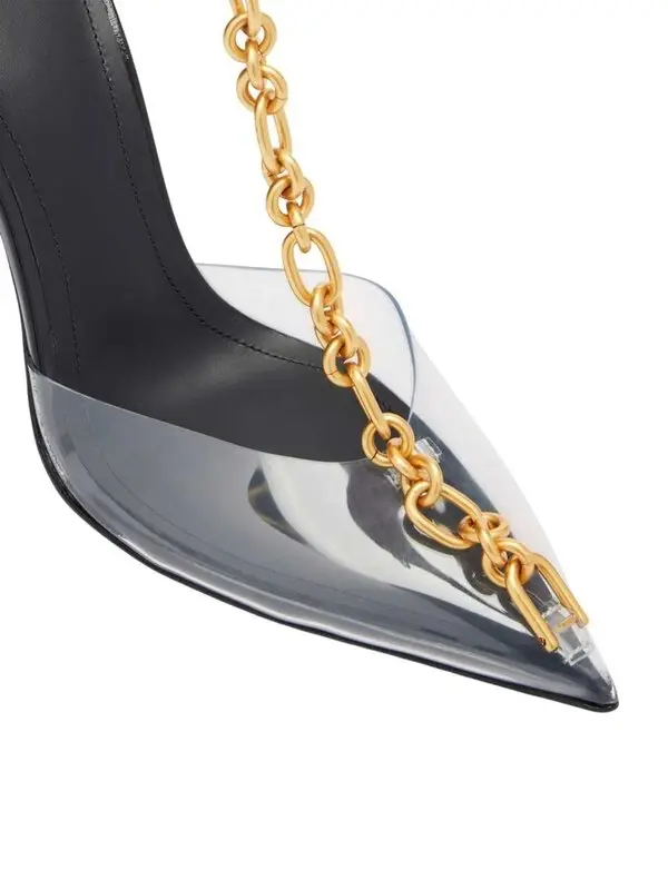 Balmain Chain-link Transparent Pumps