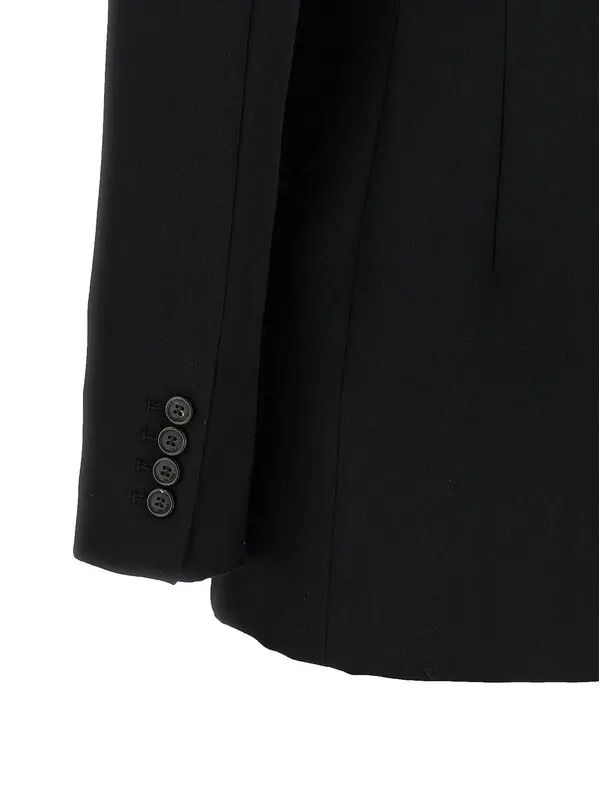 Attico Feather-trimmed Single-breasted Jacket