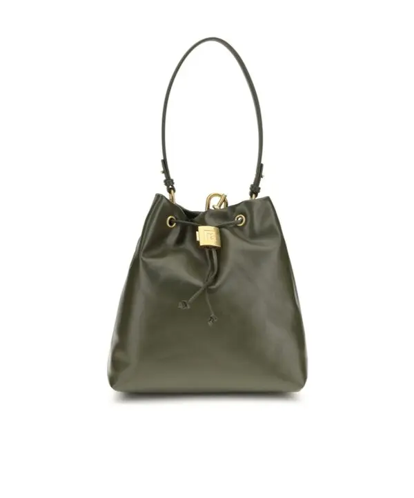 Balmain Drawstring Chain Backpack - Green