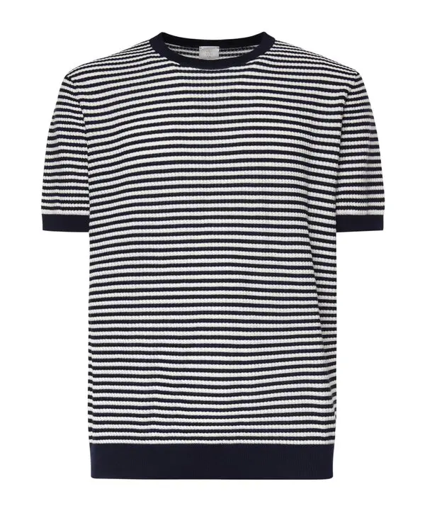 Eleventy Striped Crew-neck T-shirt