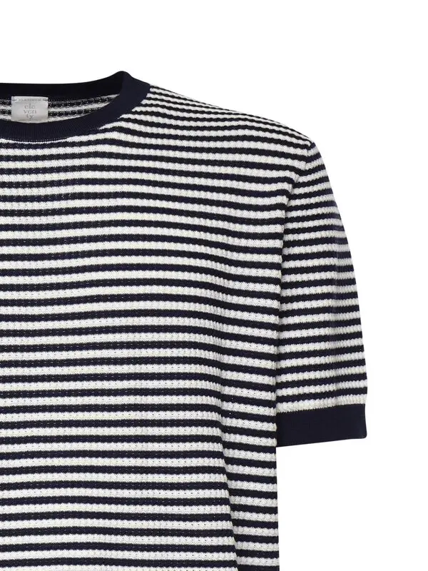 Eleventy Striped Crew-neck T-shirt