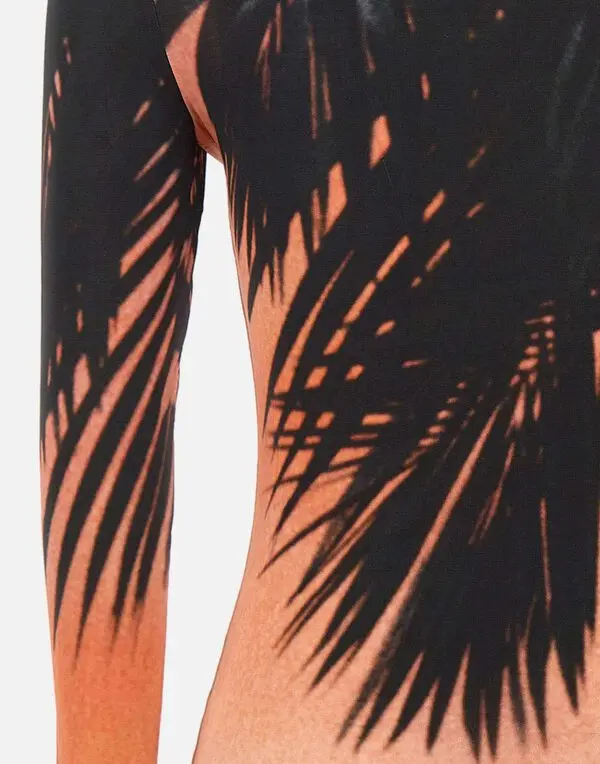 Rabanne Fitted Knitted Top With Palm Print