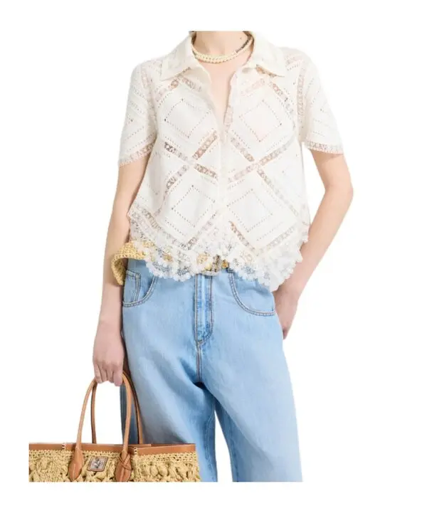Ermanno Scervino Short-sleeve Lace Shirt