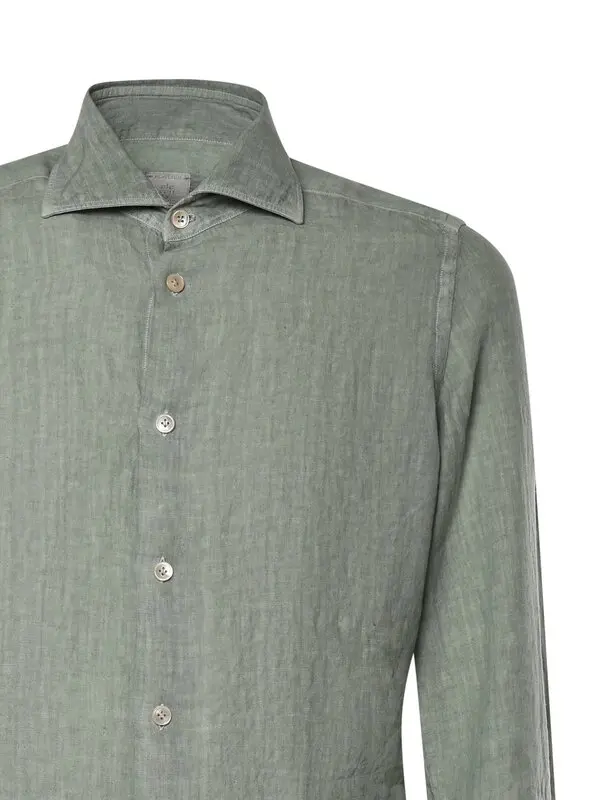 Eleventy Textured Long-sleeve Shirt - Gray