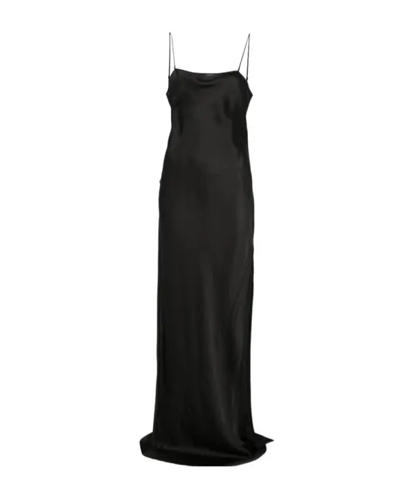 Saint Laurent Spaghetti Strap Maxi Dress - Black