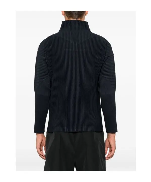 Issey Miyake Homme Plissé Pleated Zip-up Shirt