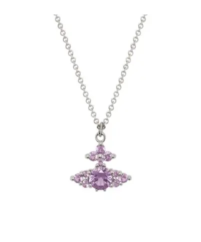 VIVIENNE WESTWOOD Feodorita Orb Necklace - Platinum/lavender Violet Zircon