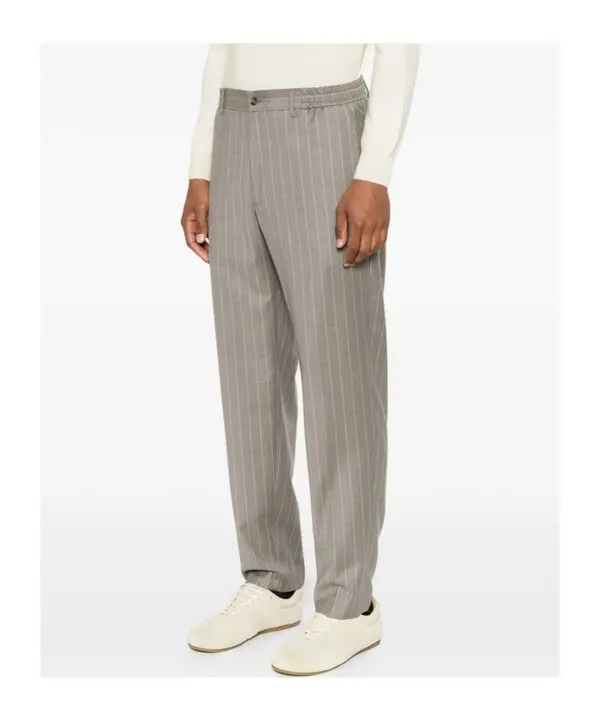 Tagliatore Pinstriped Casual Pants - Grey