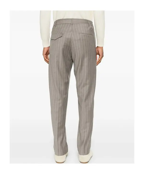 Tagliatore Pinstriped Casual Pants - Grey