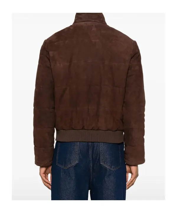 Tagliatore Stand Collar Suede Jacket
