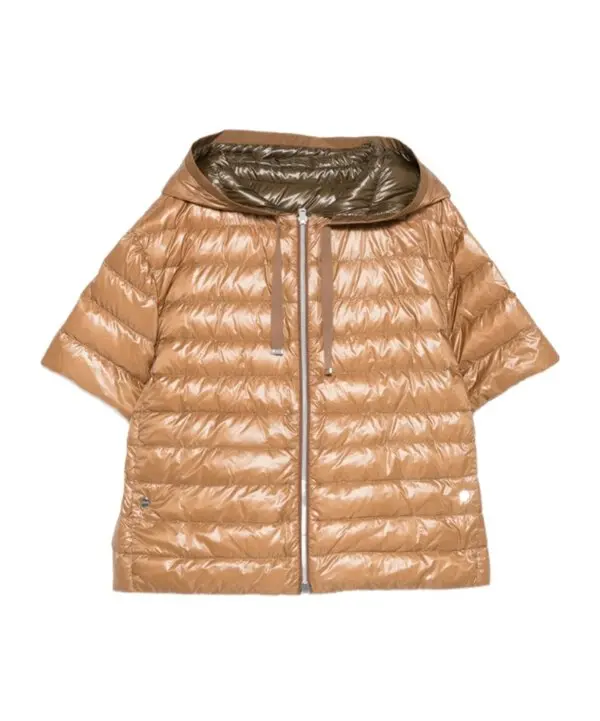 Herno Short-sleeve Quilted Zip-up Jacket